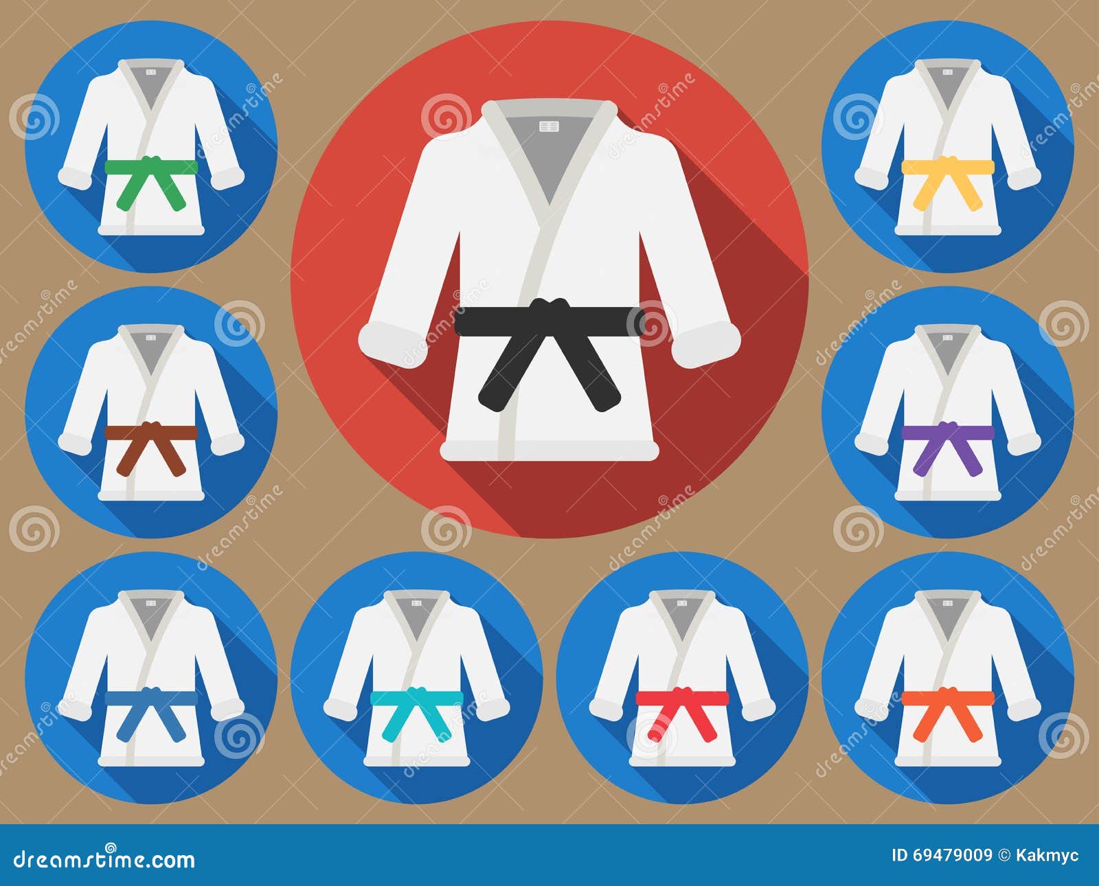 Karate Suit Line Icon. Clipart Image Cartoon Vector | CartoonDealer.com ...