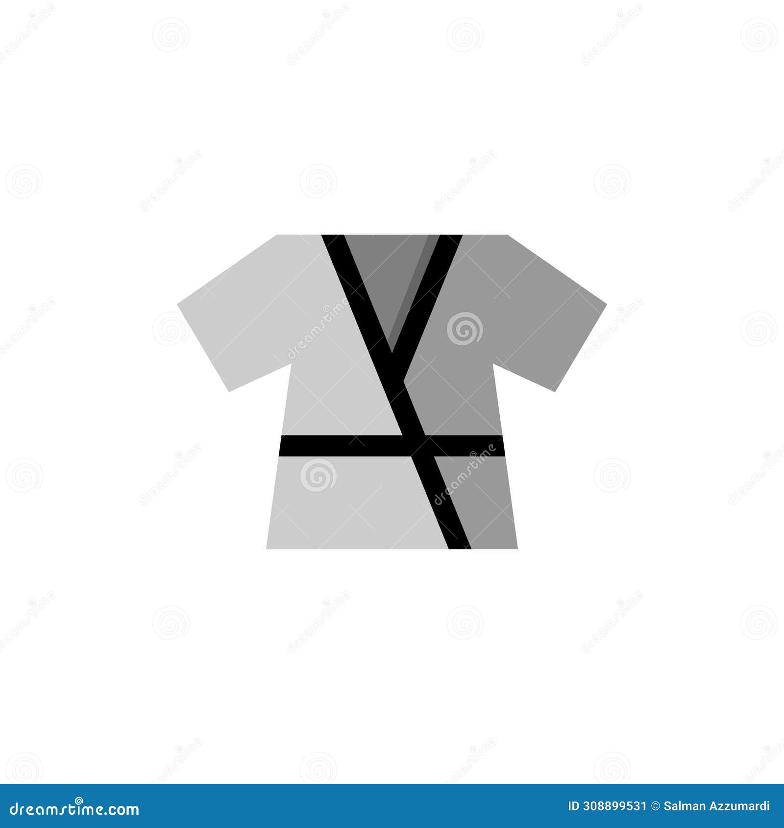 Karate Uniform Icon Flat Design Simple Sport Vector Stock Illustration ...
