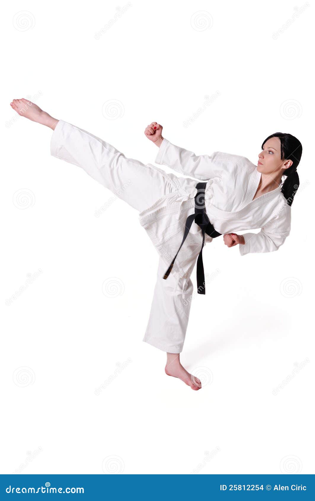 Karate Woman Posing Stock Images - Image: 25812254