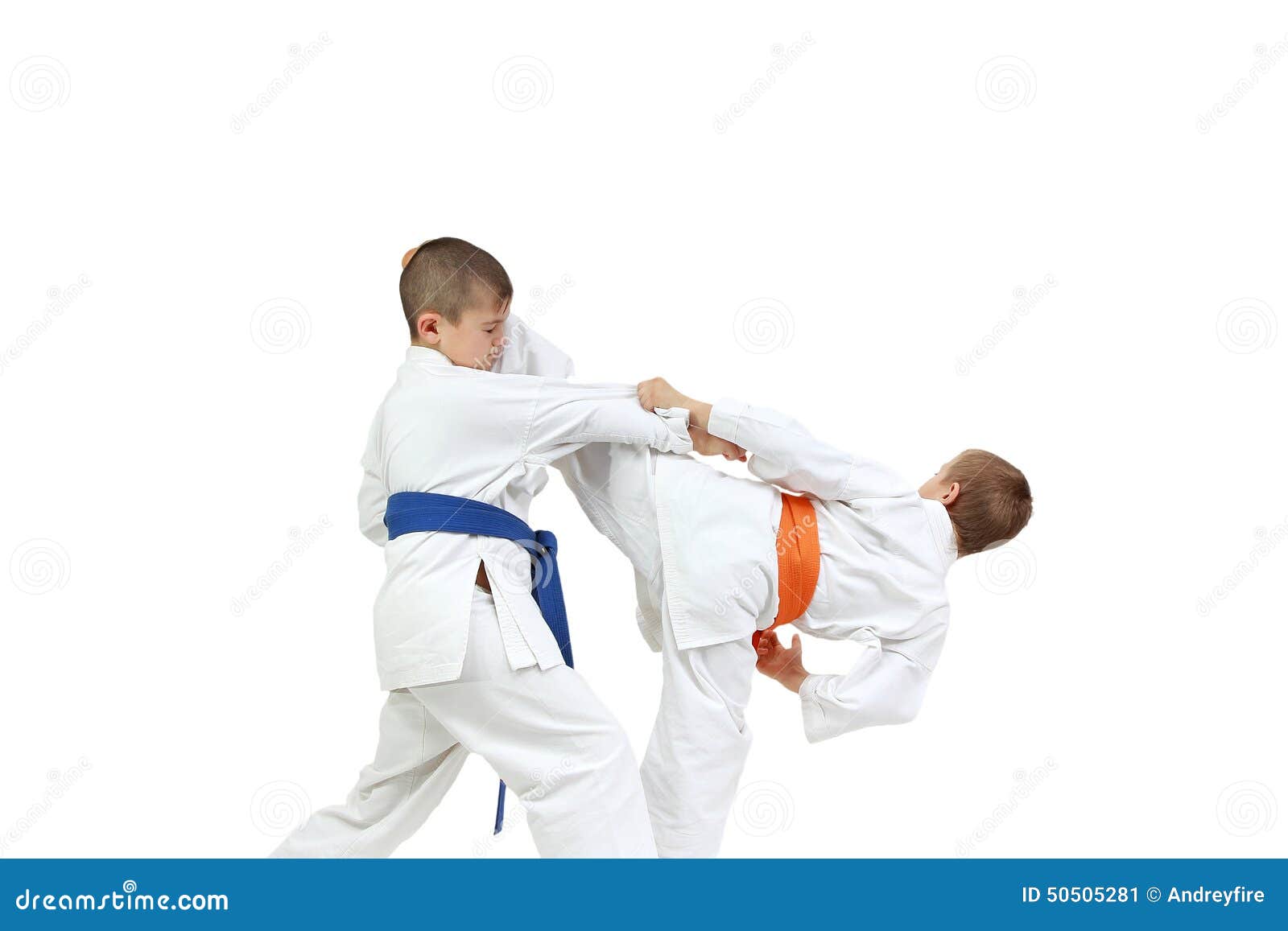 In Karategi Athletes Sit In A Karate Pose Stock Image | CartoonDealer ...