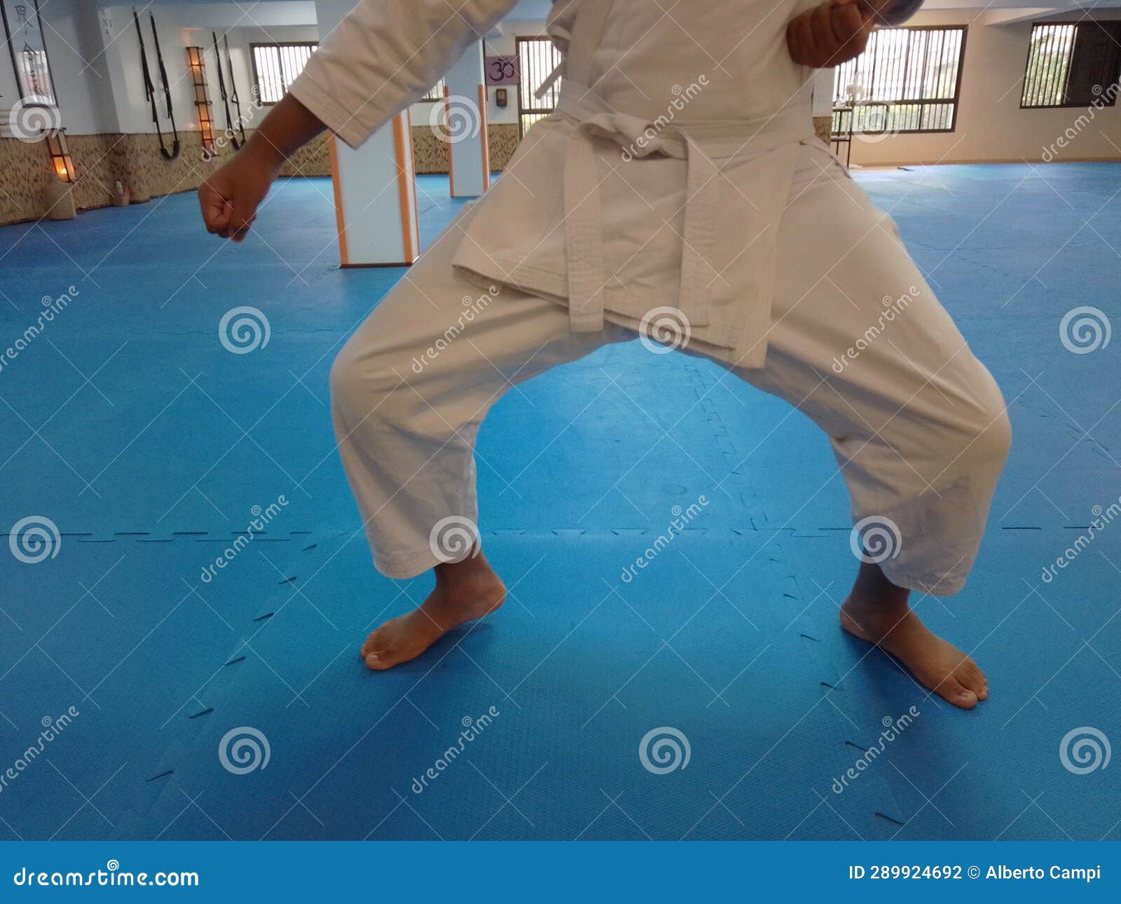 Karateka in a Kata Strike Position that Involves Attack and Defense Techniques Stock Photo ...