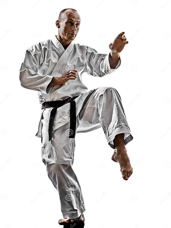 Karatemann stockfoto. Bild von karate, kämpfer, mann - 40193014