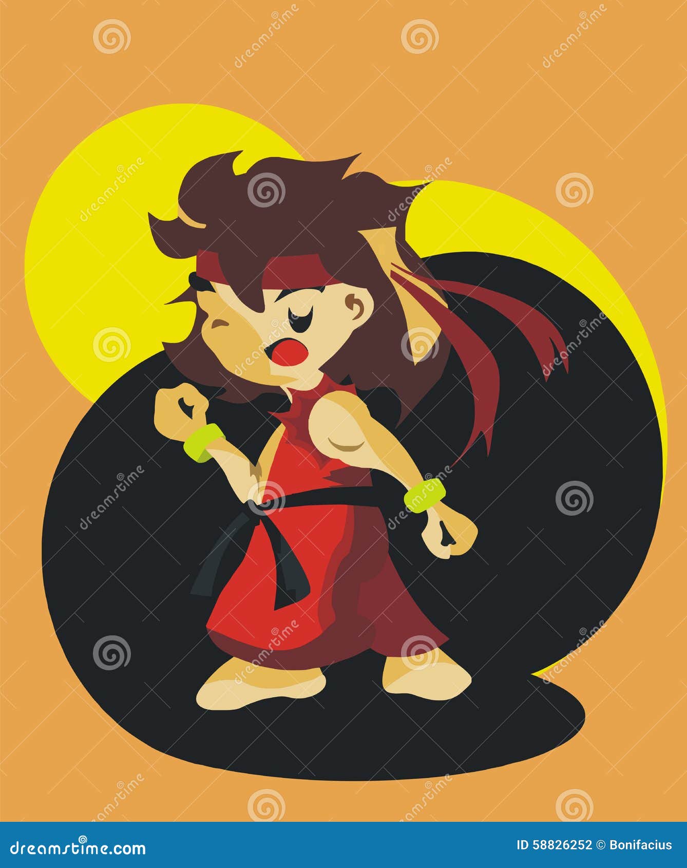 CUTE KARATE BOY CARTOON stock vector. Illustration of karate - 58826252