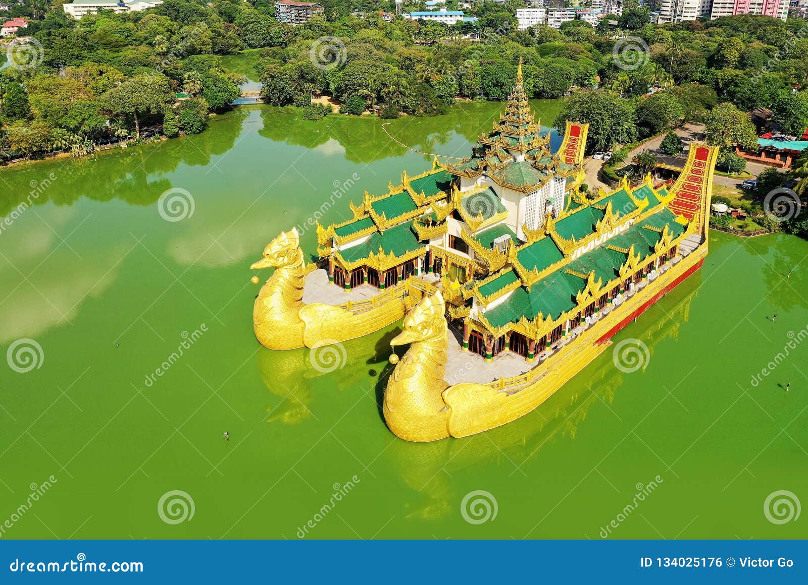 Karaweik Palace stock photo. Image of iconic, palace - 134025176