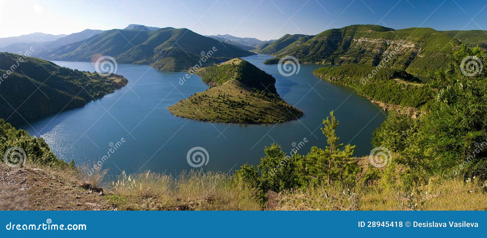 Kardjali lake Bulgaria stock photo. Image of mountain - 28945418