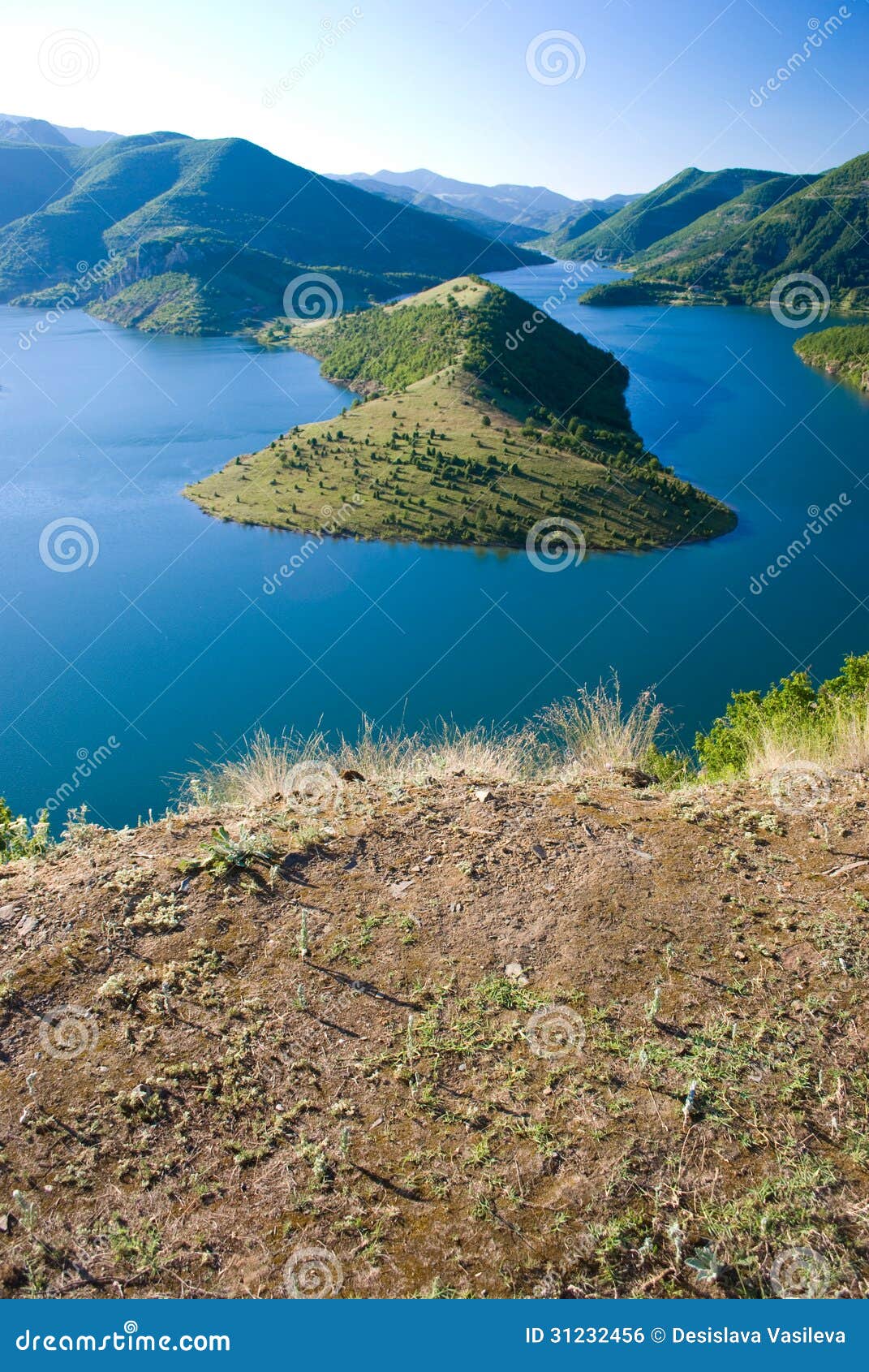 Kardjali lake, Bulgaria stock photo. Image of blue, landscape - 31232456