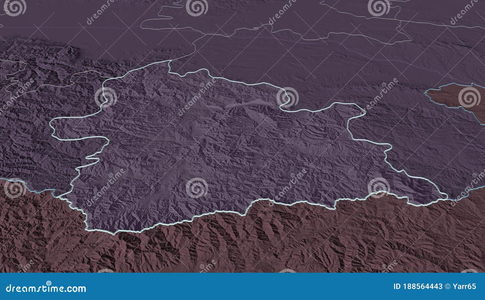Kardzhali, Bulgaria - Outlined. Administrative Stock Illustration ...