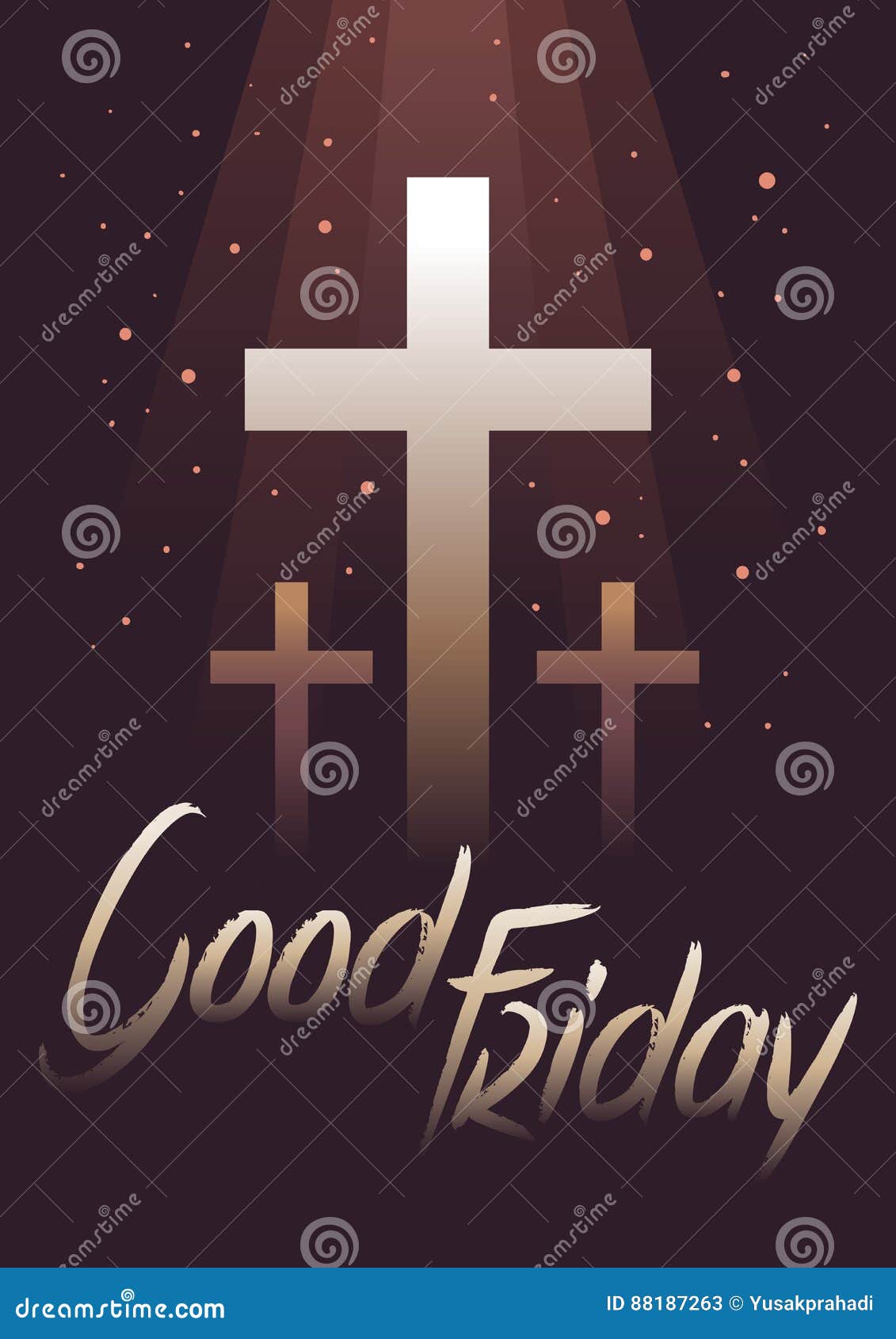 Karfreitag Mit Dunklem Hintergrund Vektor Abbildung - Illustration von ...
