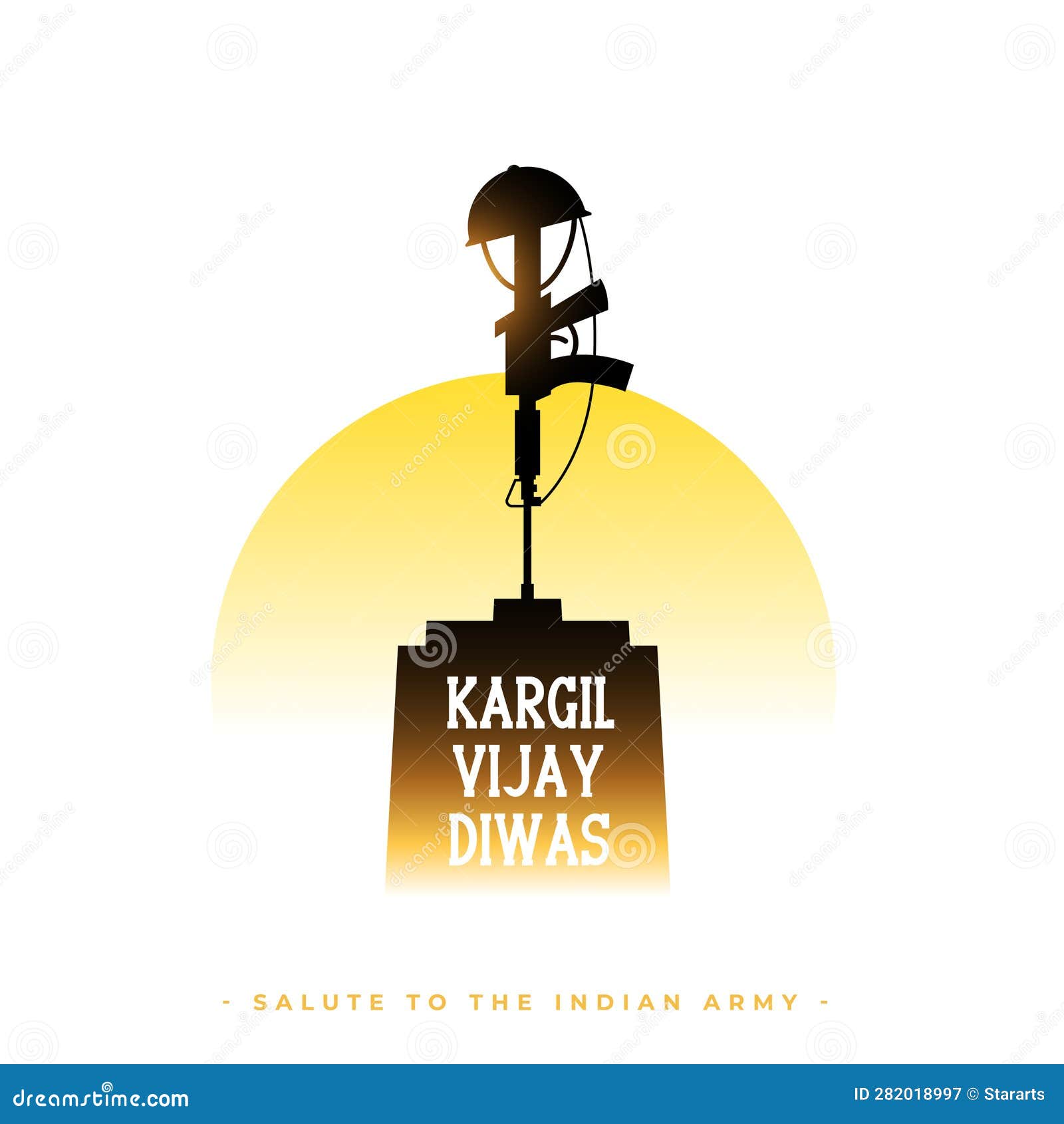 Kargil Vijay Diwas Event Poster With Ashoka Chakra And Saluting Soldier ...