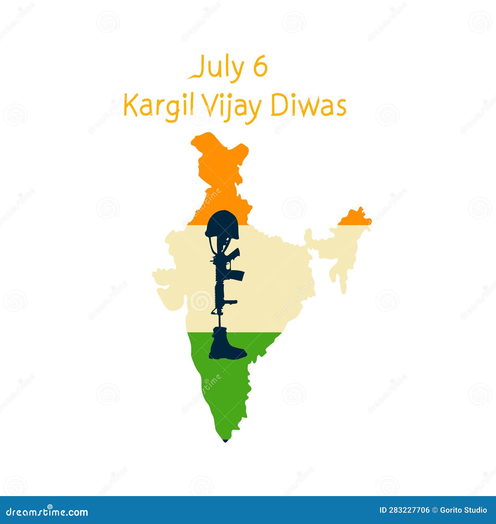 Kargil Vijay Diwas vector stock vector. Illustration of brand - 283227706