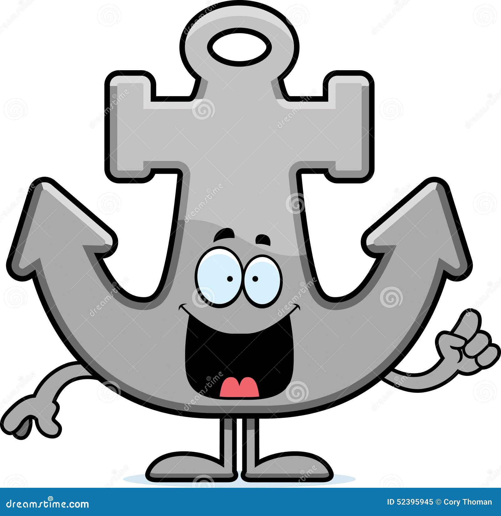 Karikatur-Anker-Idee vektor abbildung. Illustration von idee - 52395945