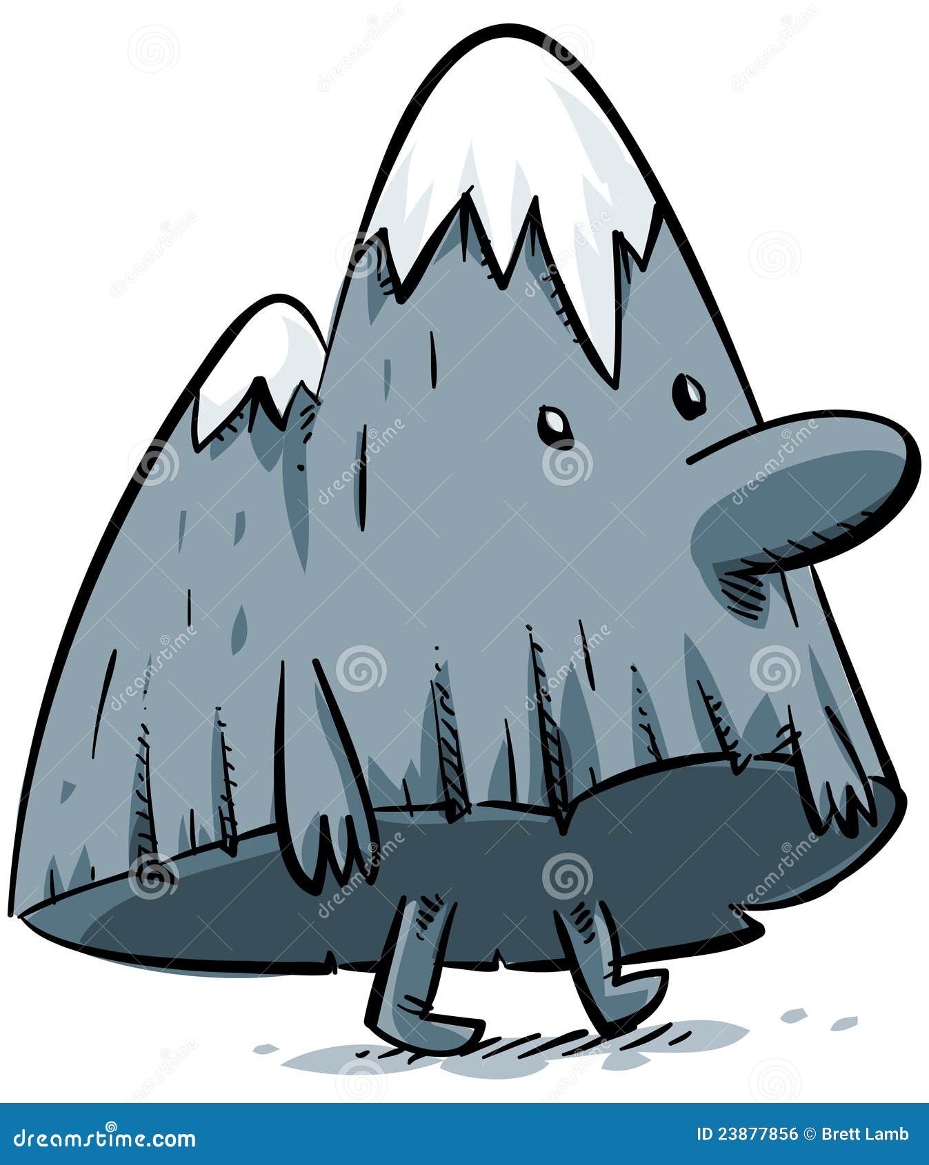 Karikatur-Berg stock abbildung. Illustration von gehen - 23877856