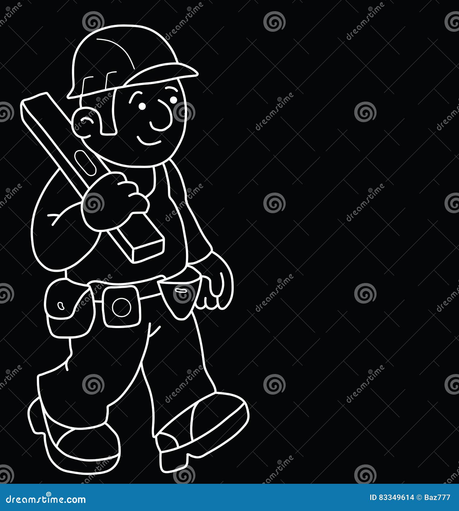 Karikatur-Erbauer vektor abbildung. Illustration von ausrüstung - 83349614