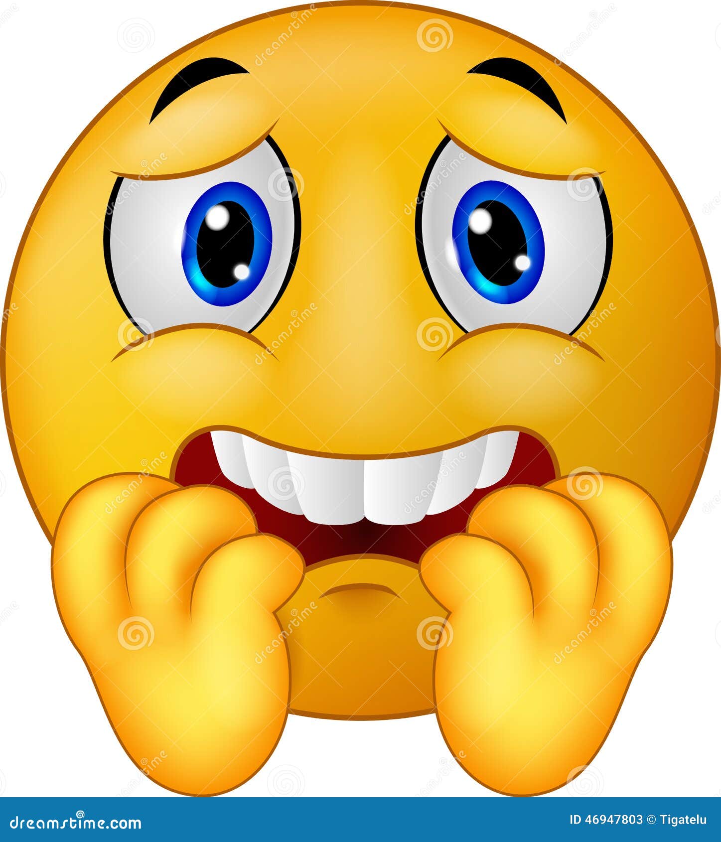 Karikatur Erschrockener Emoticonsmiley Vektor Abbildung - Bild: 46947803