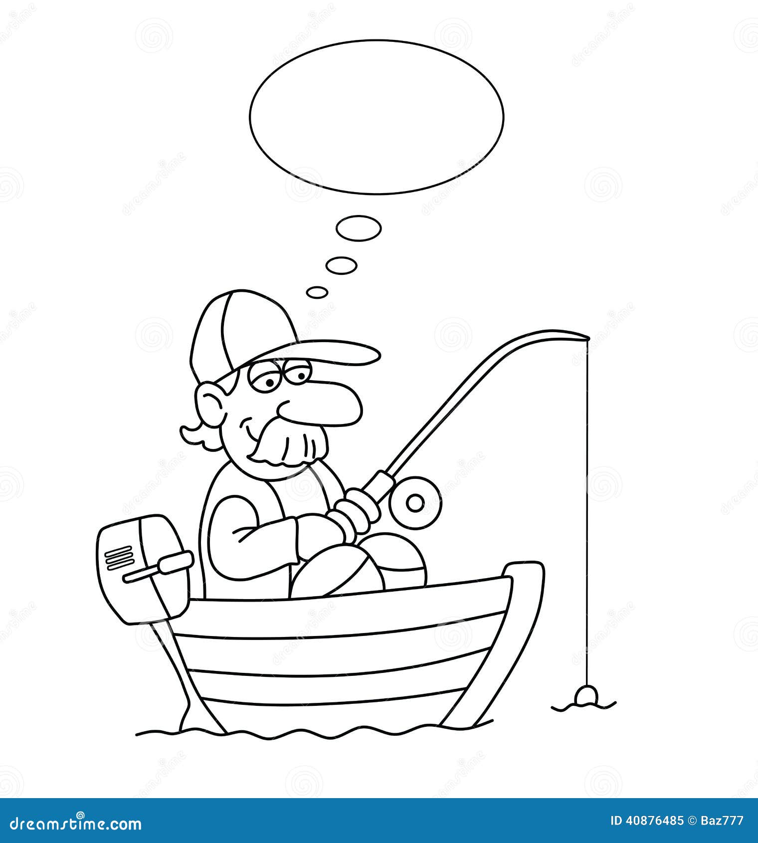 Karikatur-Fischer vektor abbildung. Illustration von liebhaberei - 40876485