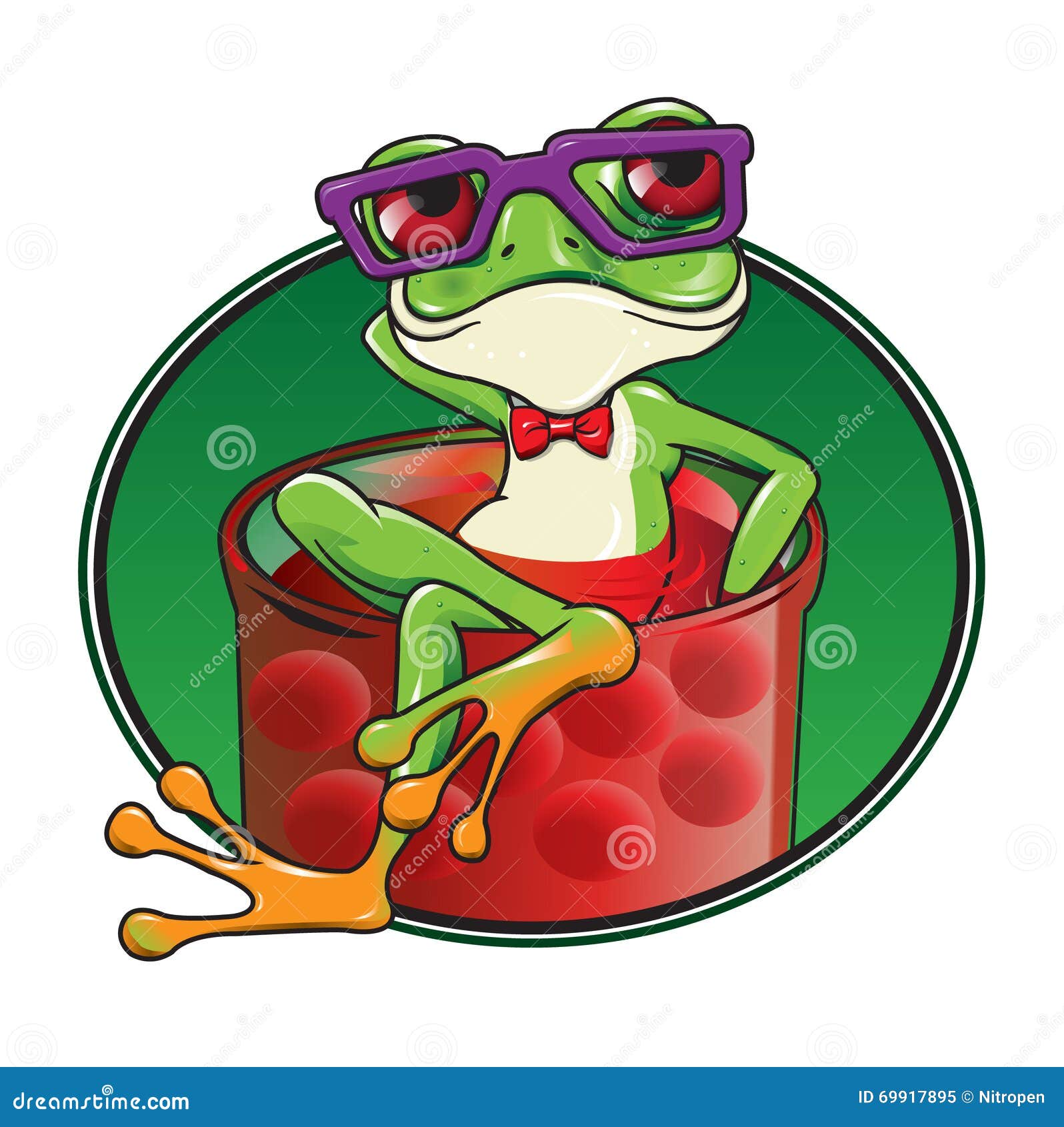 Karikatur-Frosch im Stau vektor abbildung. Illustration von störung ...