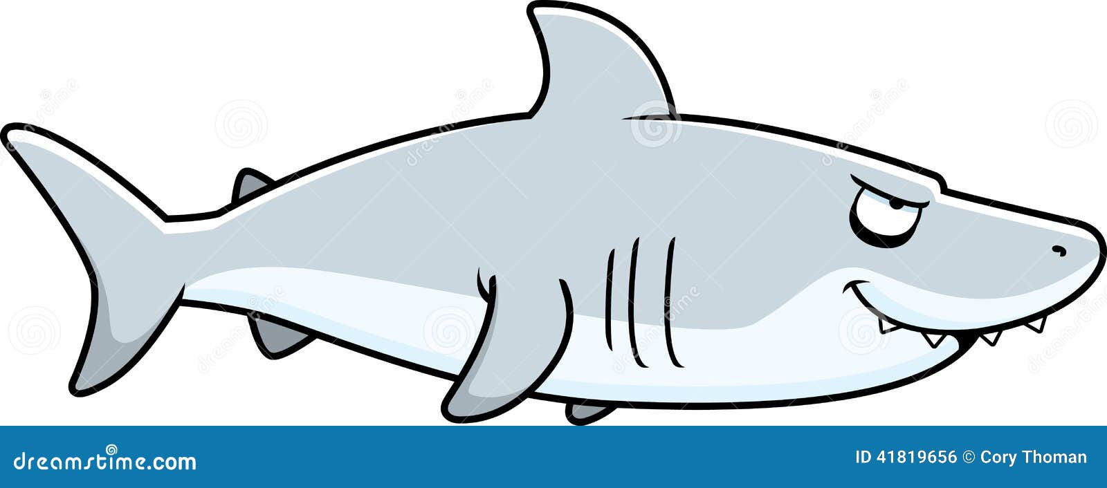 Karikatur-Haifisch-Profil vektor abbildung. Illustration von abbildung ...