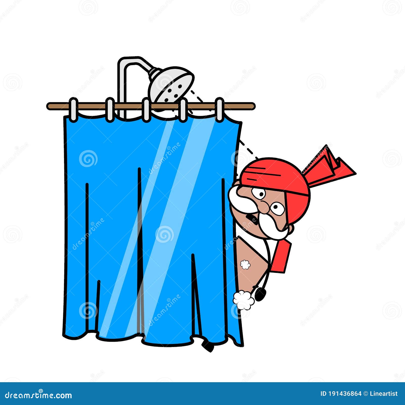 Karikatur Haryanvi Alter Mann, Der Dusche Wird Stock Abbildung ...