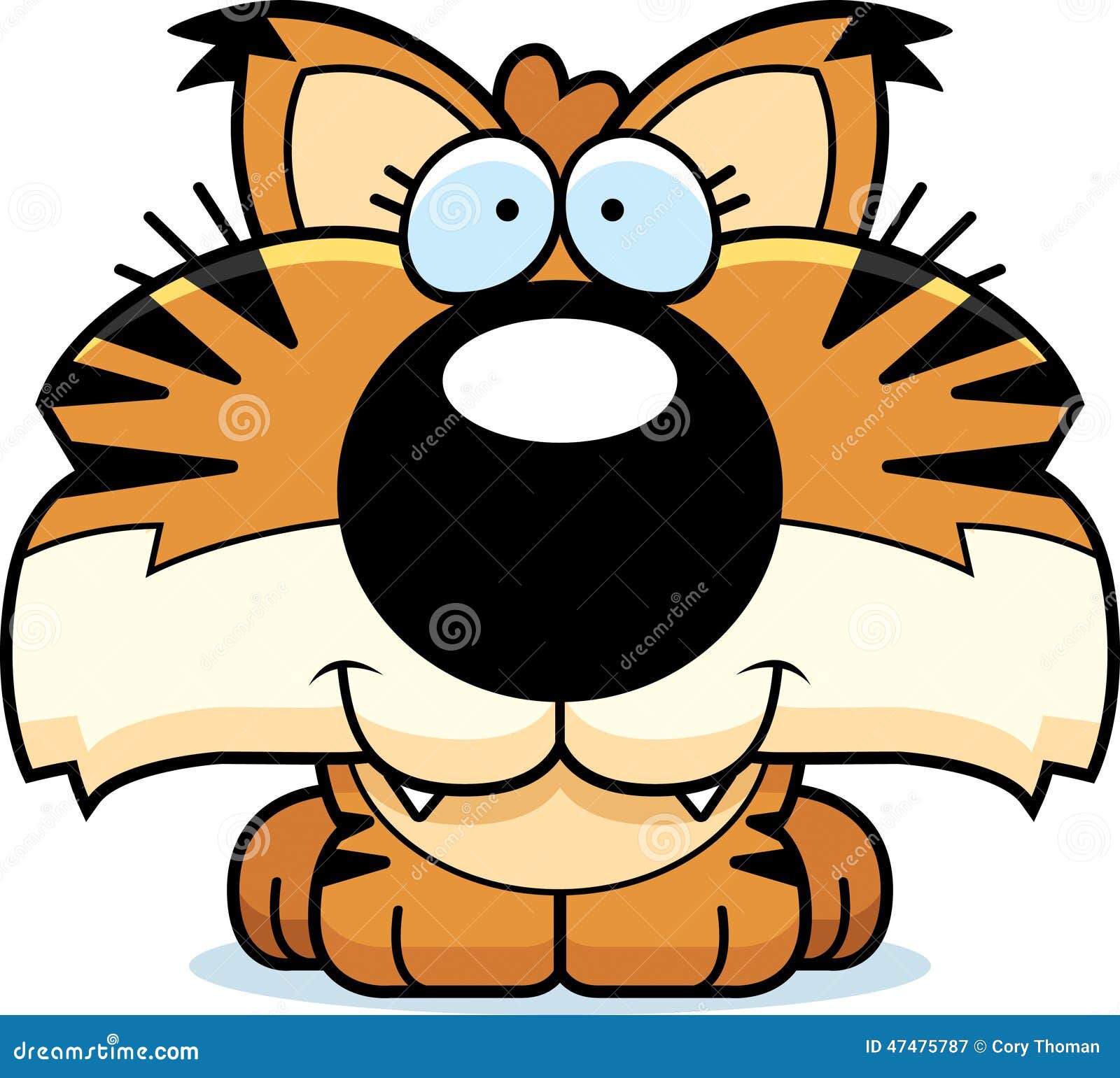 Karikatur-Luchs-Lächeln vektor abbildung. Illustration von tier - 47475787