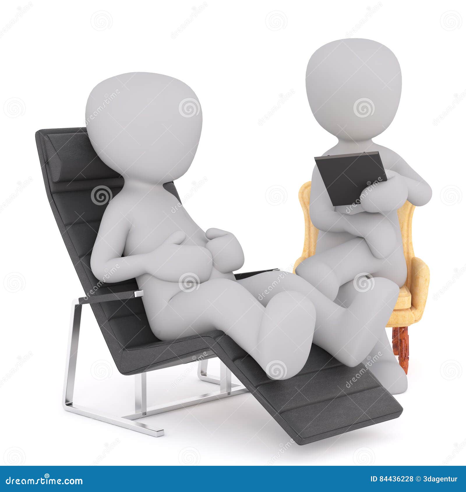 Karikatur-Patient Im Psychiater Office Appointment Stock Abbildung ...