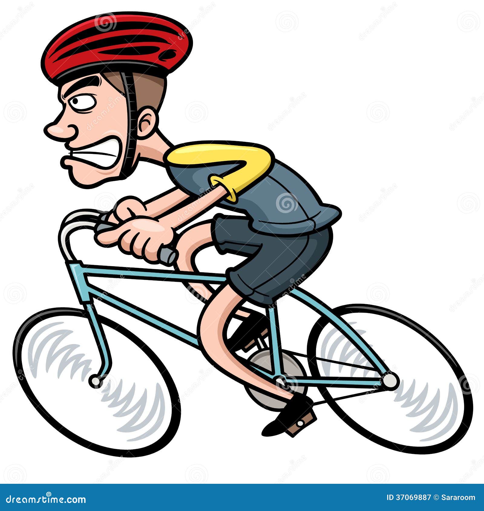 Karikatur-Radfahrer vektor abbildung. Illustration von radfahren - 37069887