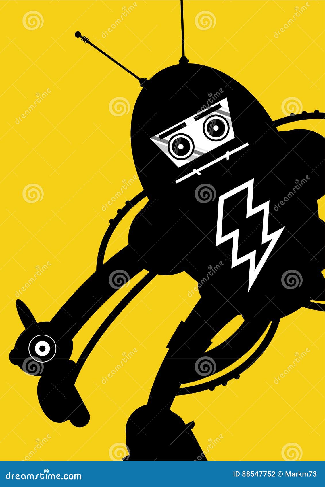 Karikatur-Riese-Roboter vektor abbildung. Illustration von muster ...