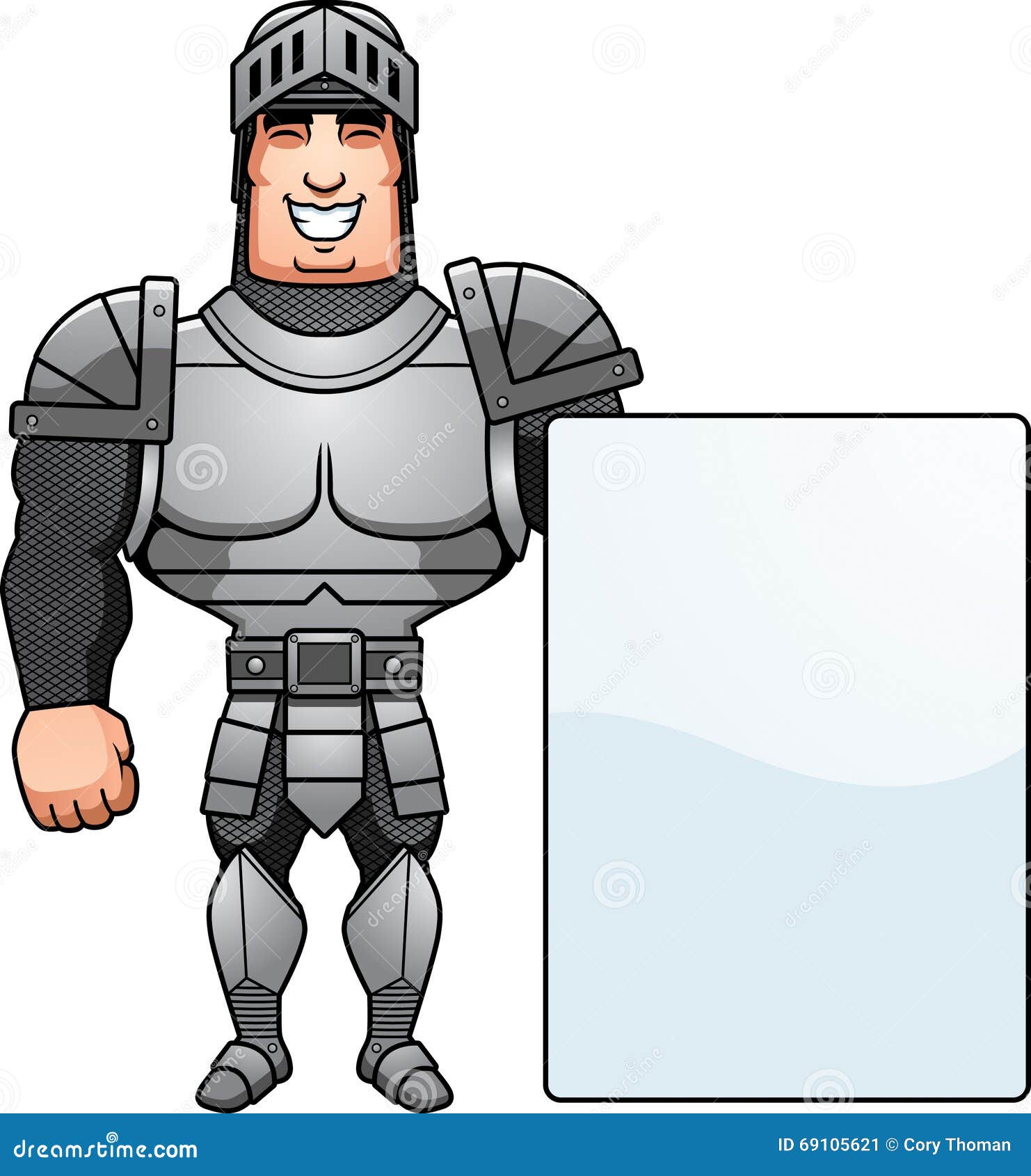 Karikatur-Ritter Sign vektor abbildung. Illustration von mann - 69105621