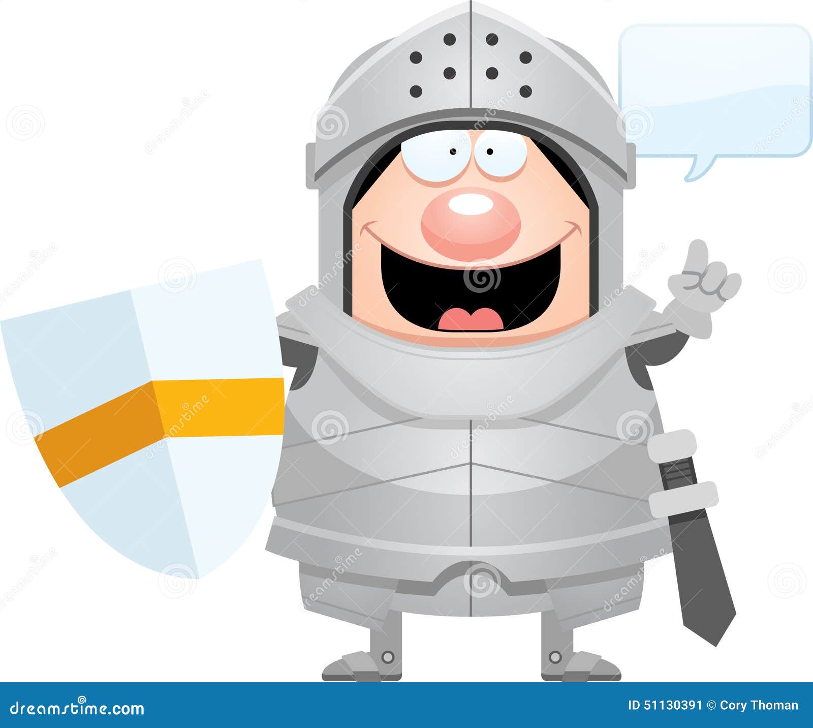 Karikatur-Ritter Talking vektor abbildung. Illustration von wort - 51130391