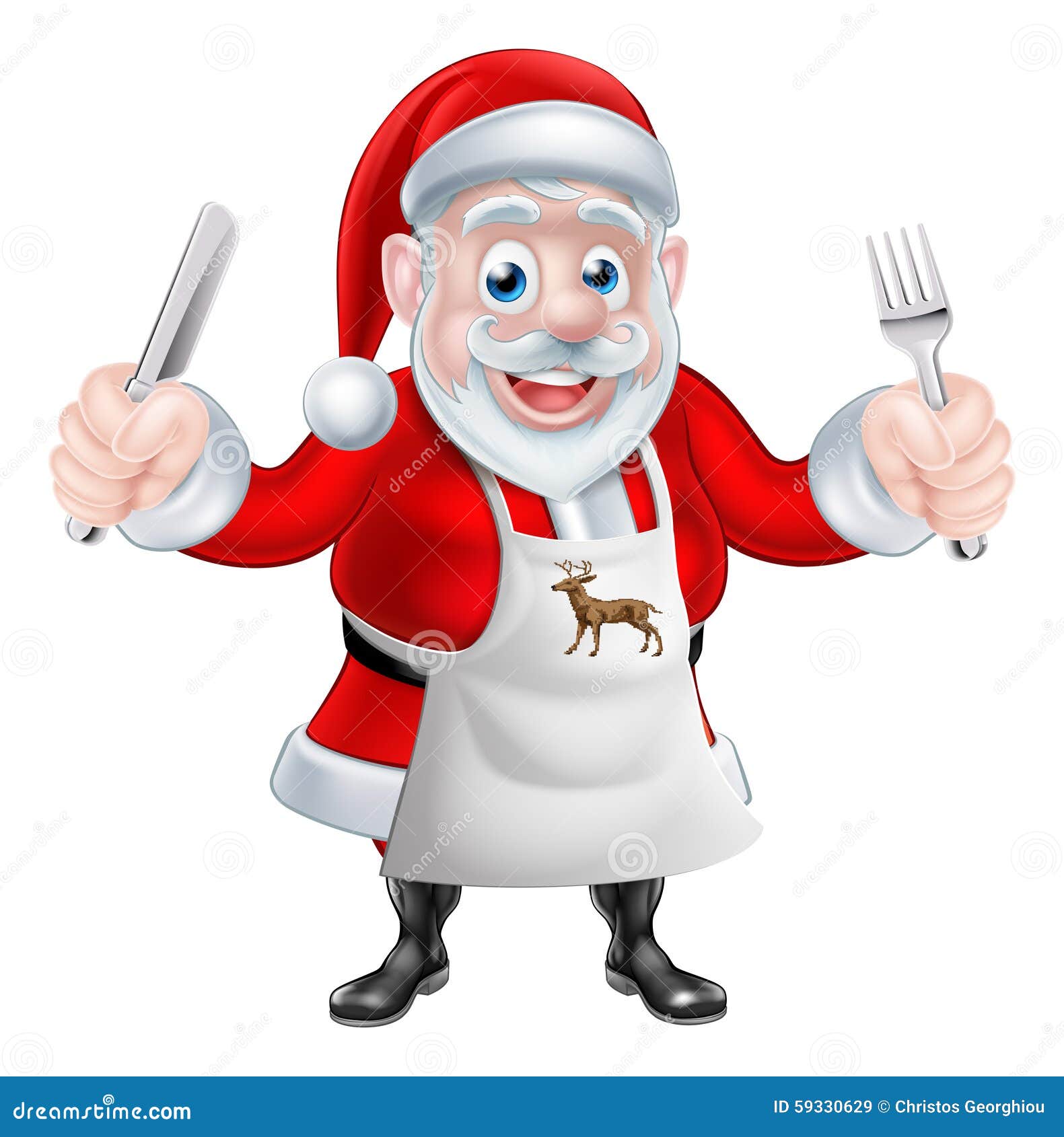 Karikatur Santa Cook vektor abbildung. Illustration von abbildung ...