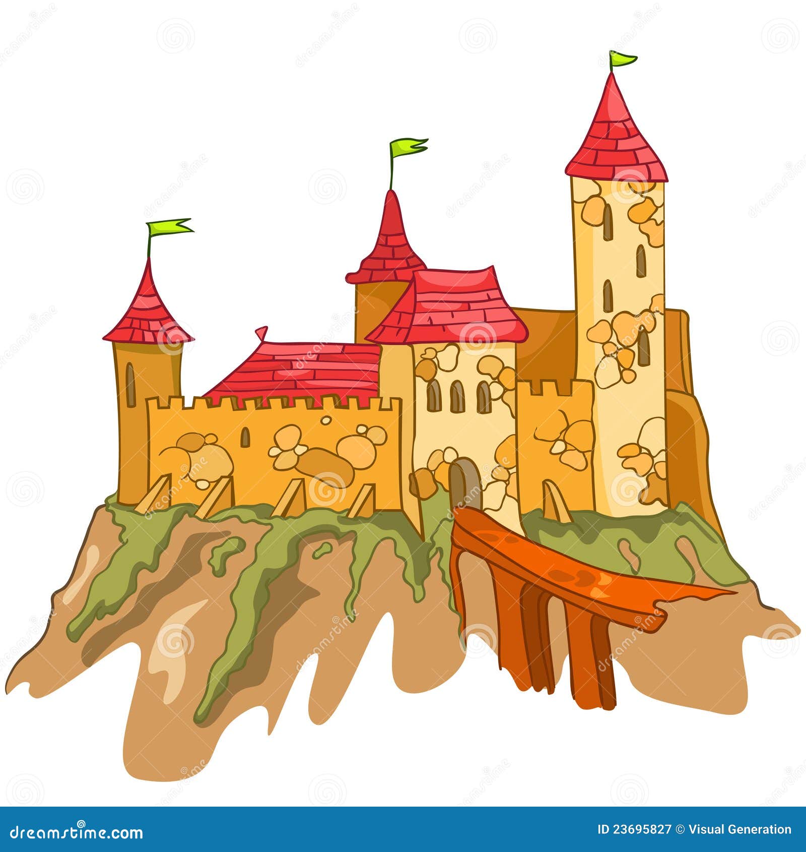 Karikatur-Schloss vektor abbildung. Illustration von fabel - 23695827