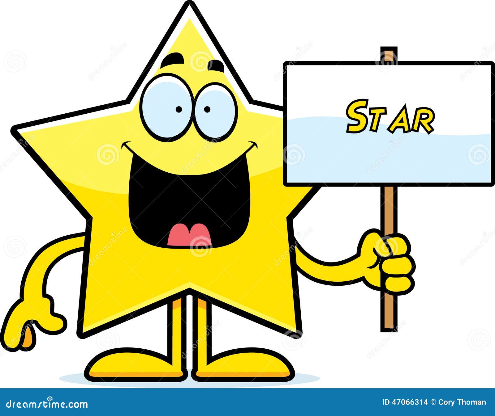 Karikatur-Stern-Zeichen vektor abbildung. Illustration von clips - 47066314