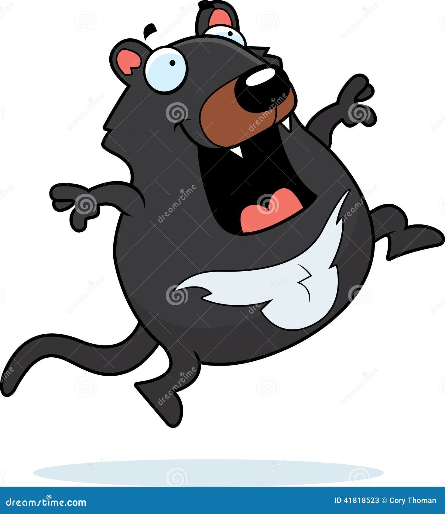 Karikatur-tasmanischer Teufel-Springen Vektor Abbildung - Illustration ...