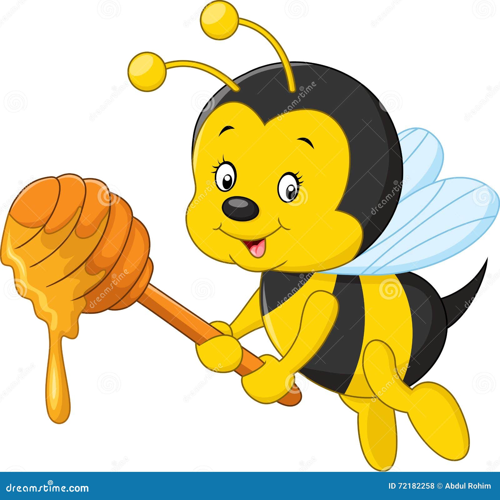 Karikaturbiene, Die Honig Hält Vektor Abbildung - Illustration von ...
