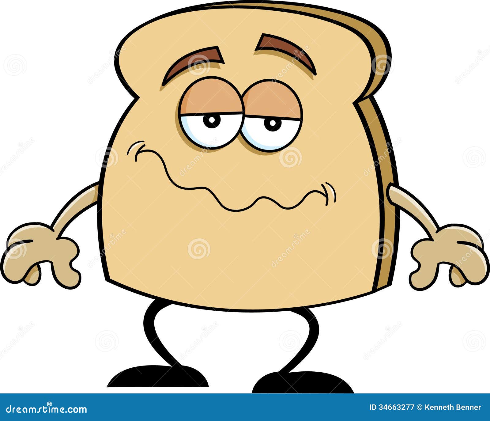 Karikaturscheibe brot vektor abbildung. Illustration von gebrannt ...