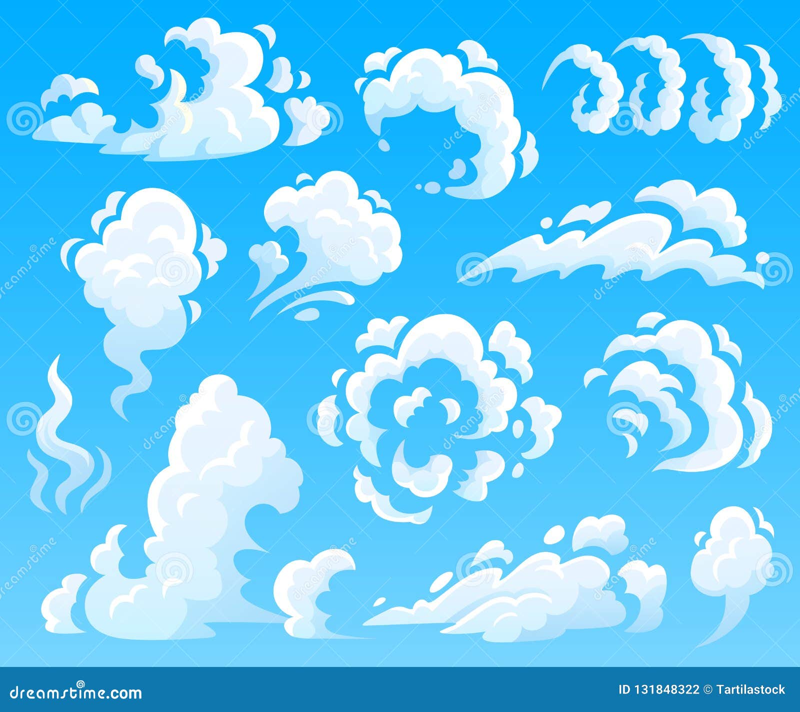 Karikaturwolken Und -rauch Staubwolke, Schnelle Aktionsikonen ... Karikaturwolken Und -rauch Staubwolke, Schnelle Aktionsikonen ...