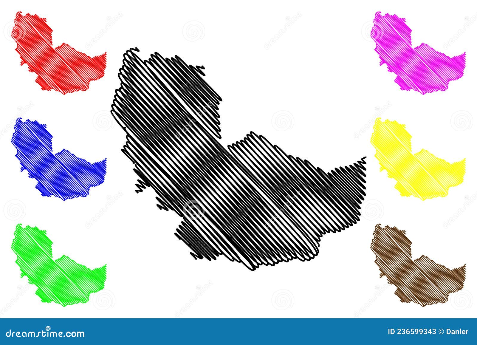 Karimnagar District Telangana State, Republic of India Map Vector ...