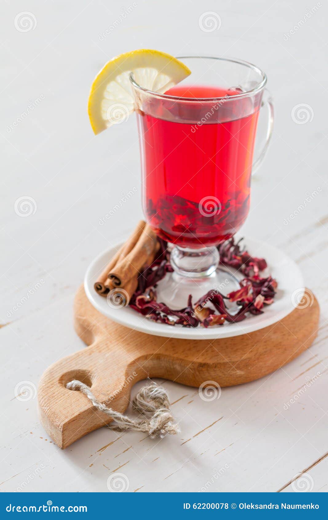 Karkade Tea on White Wood Background Stock Photo - Image of vitamin ...