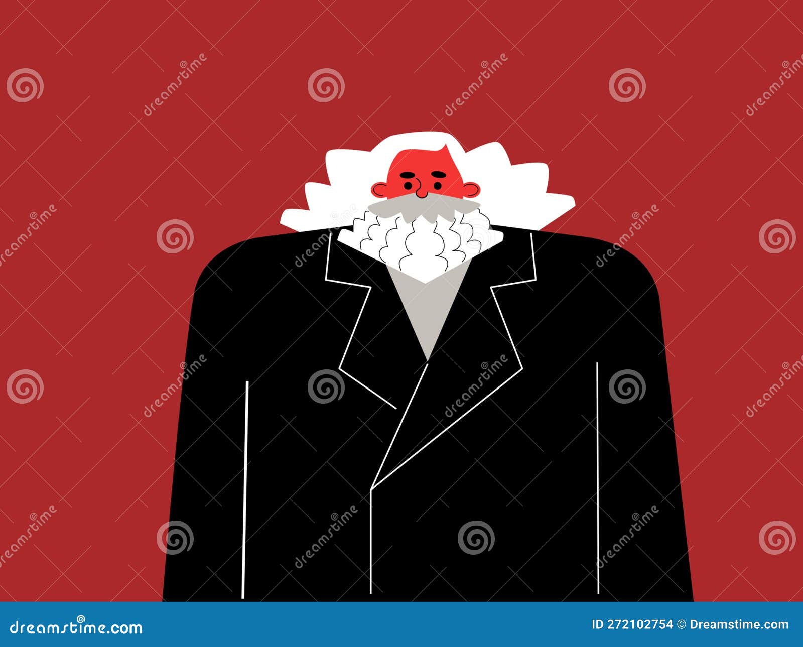 Illustration Art Of Karl Marx. Karl Heinrich Marx Was A German ...