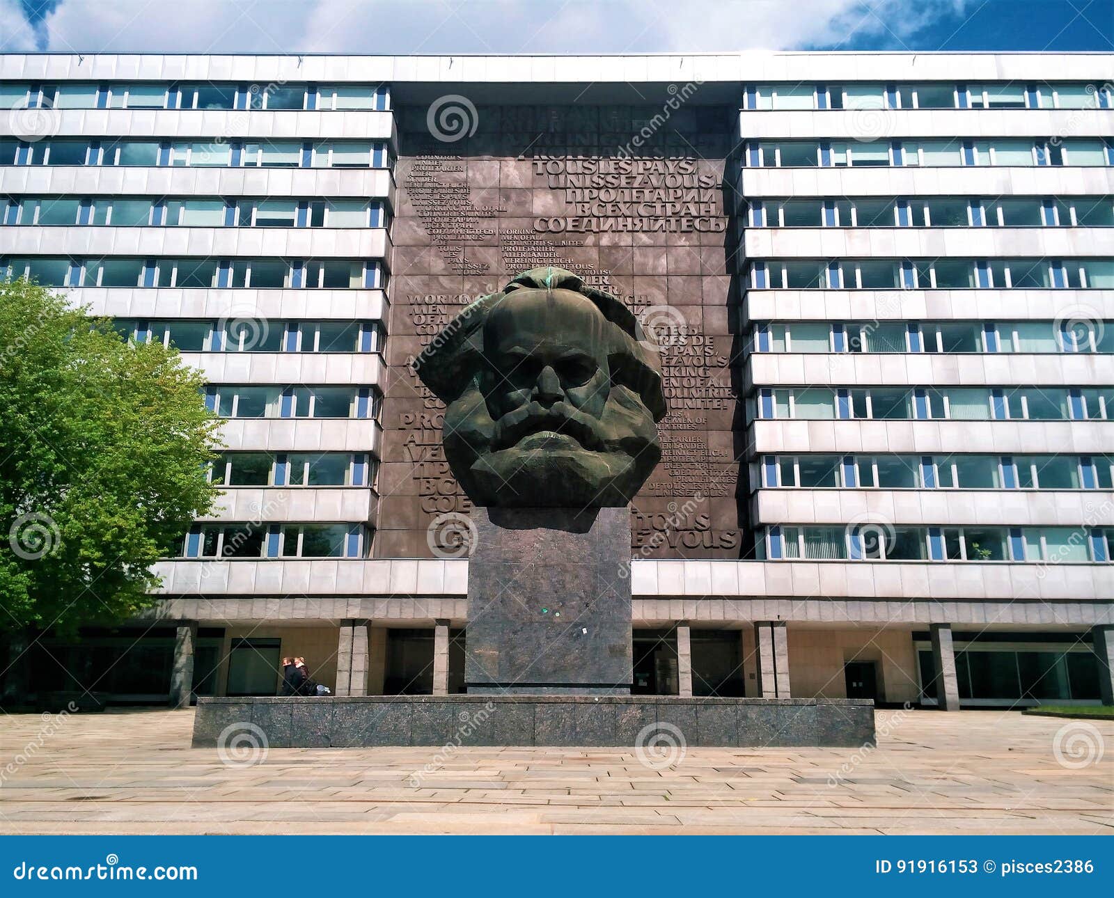 Karl Marx Monument in Chemnitz Stock Image - Image of communism ...