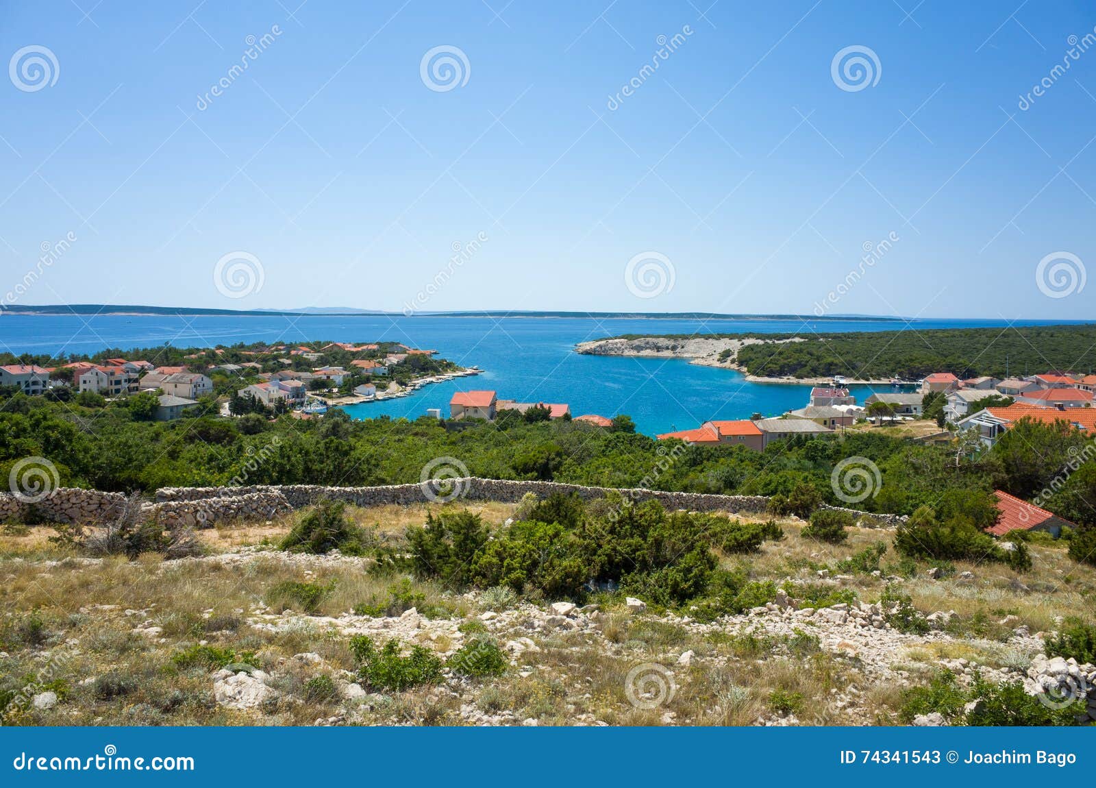 Karlobag Croatia stock image. Image of sunny, croatia - 74341543