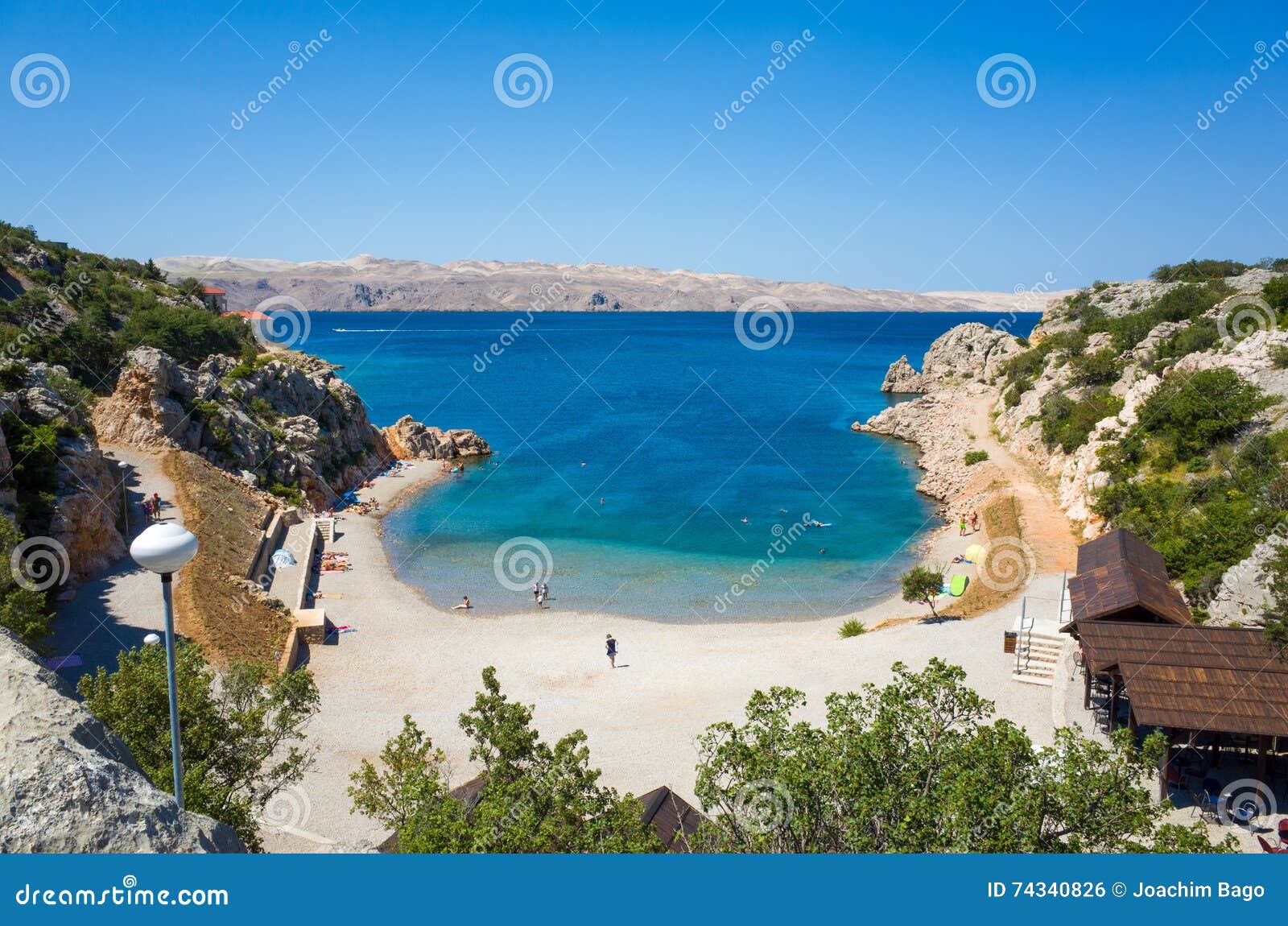Karlobag Kroatien stockfoto. Bild von ozean, schön, dalmatien - 74340826