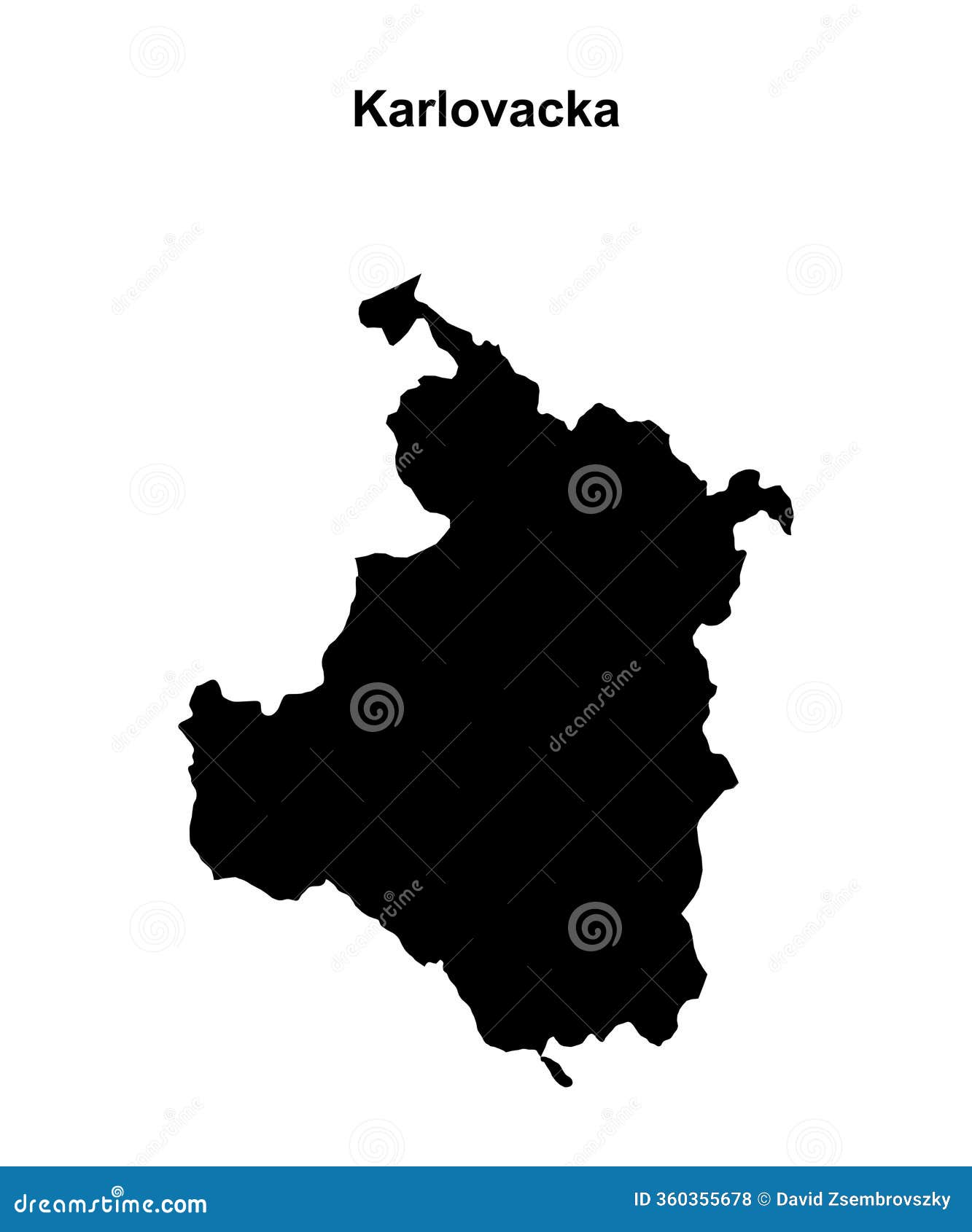 Blank Map Karlovac County Of Croatia. High Quality Map Karlovac County ...