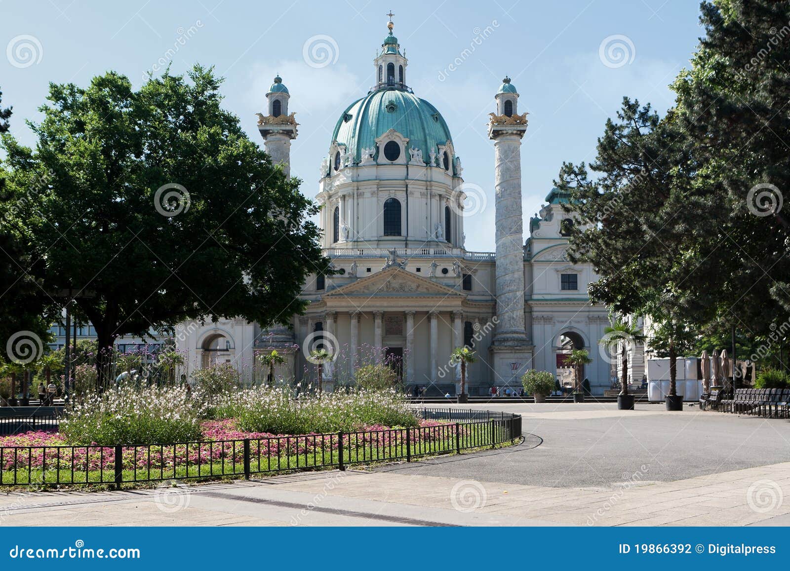Karlskirche in Vienna stock photo. Image of famous, dome - 19866392