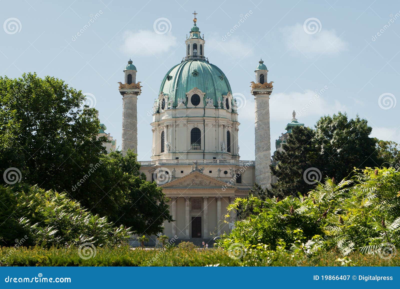 Karlskirche in Vienna stock image. Image of central, dome - 19866407