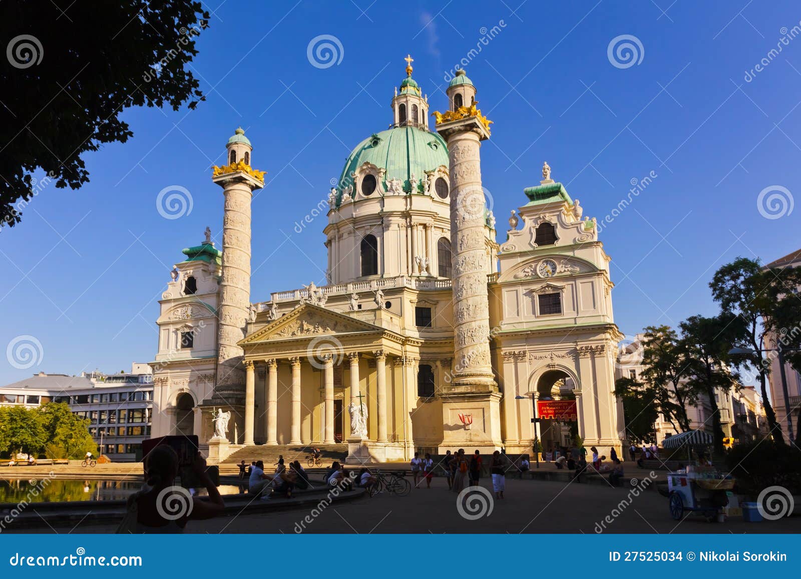 The Karlskirche - Vienna Austria Stock Photo - Image of destination ...
