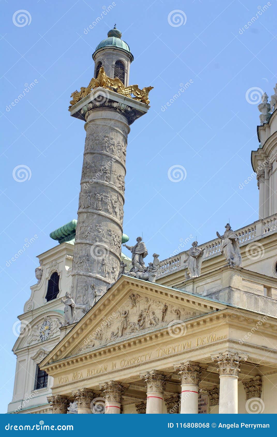 Karlskirche in Vienna, Austria Stock Photo - Image of church, rococo ...