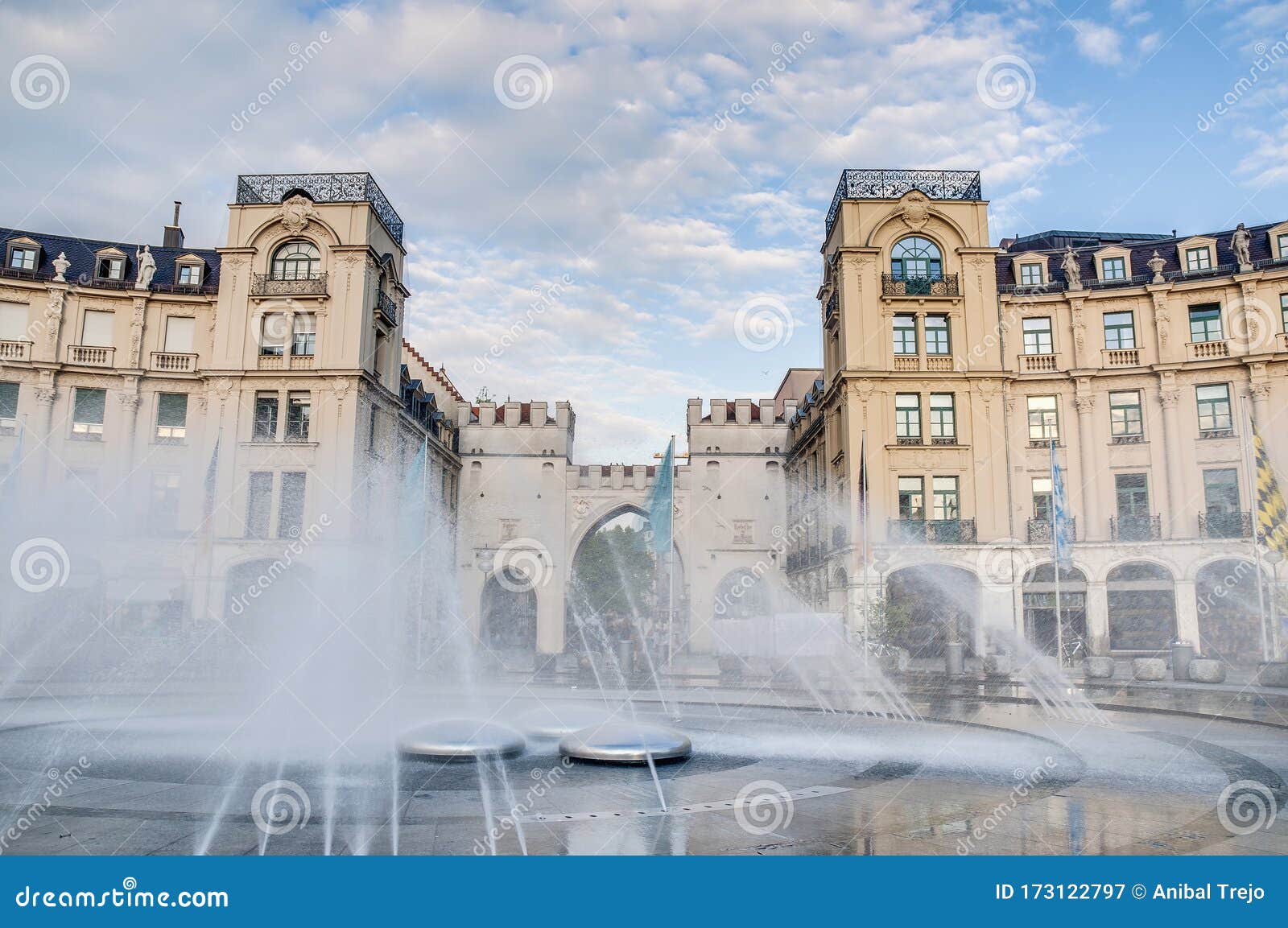 Karlsplatz Square Located in Munich, Germany Stock Image - Image of ...