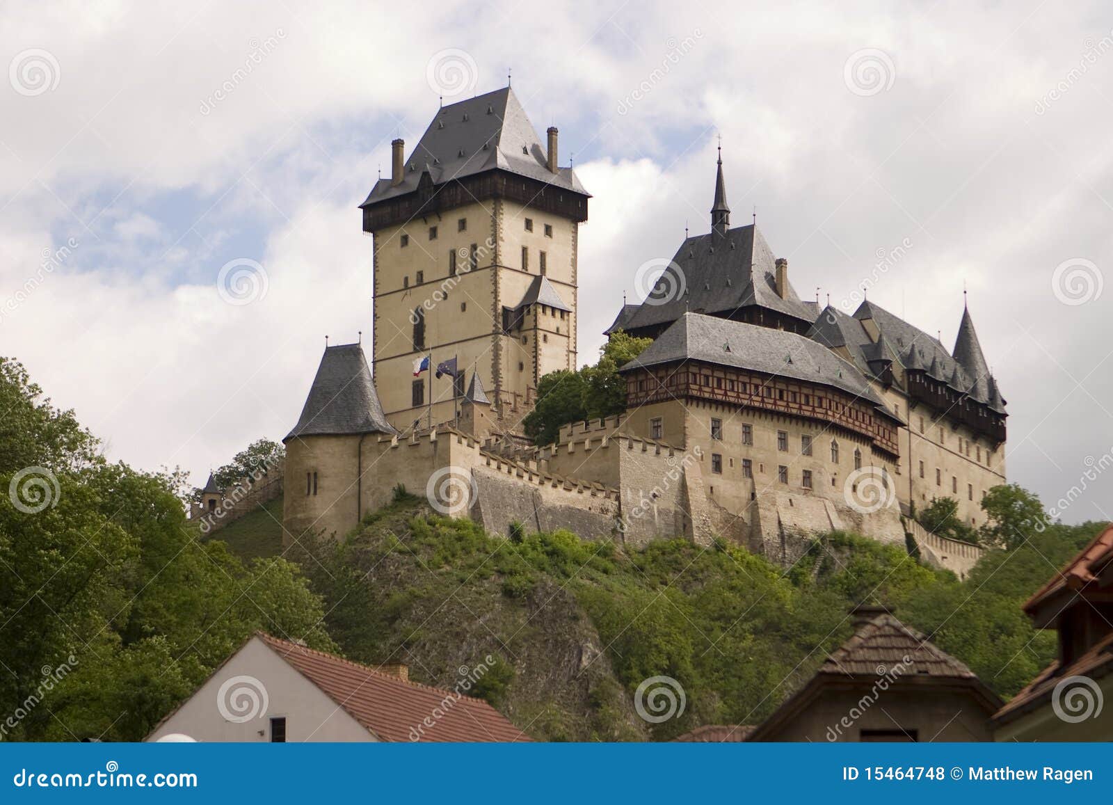 Karlstein Castle stock photo. Image of castle, bohemia - 15464748