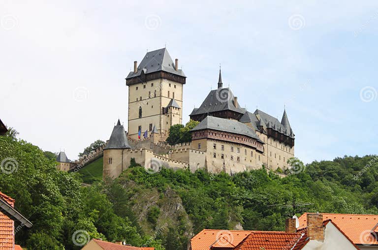 Karlstein castle stock image. Image of famous, journey - 20606769