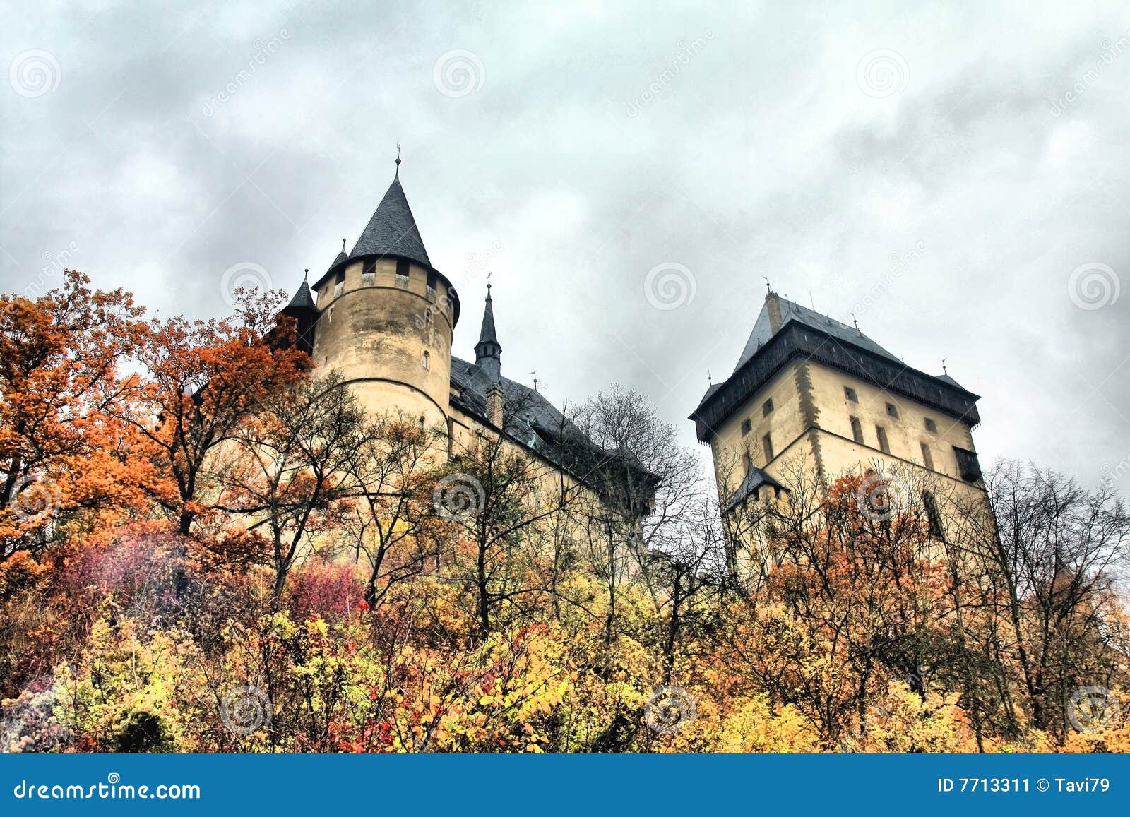Karlstein castle stock image. Image of architecture, famous - 7713311